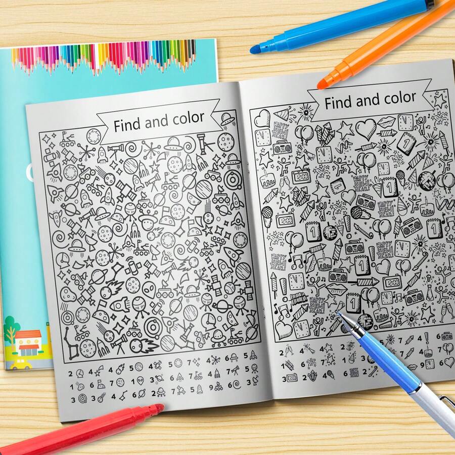Find And Color Puzzle Book For Kids – Fun Search And Color Activity ...