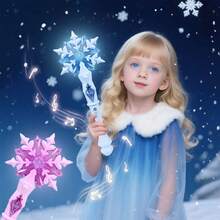 Children's Princess Snowflake Magic Wand With Lights And Sound Effects ...