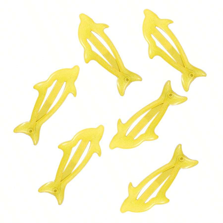 1pc Cute Yellow Dolphin Design Hair Clip, Women's Bangs Accessory ...