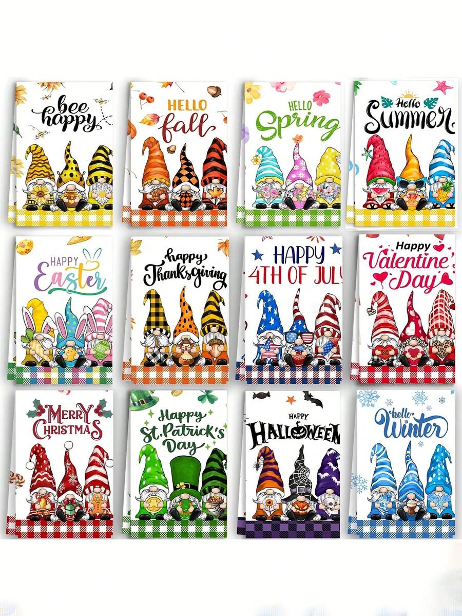 2pcs/12pcs, Three Dwarfs Design, Oversized, Suitable For Autumn/Winter ...