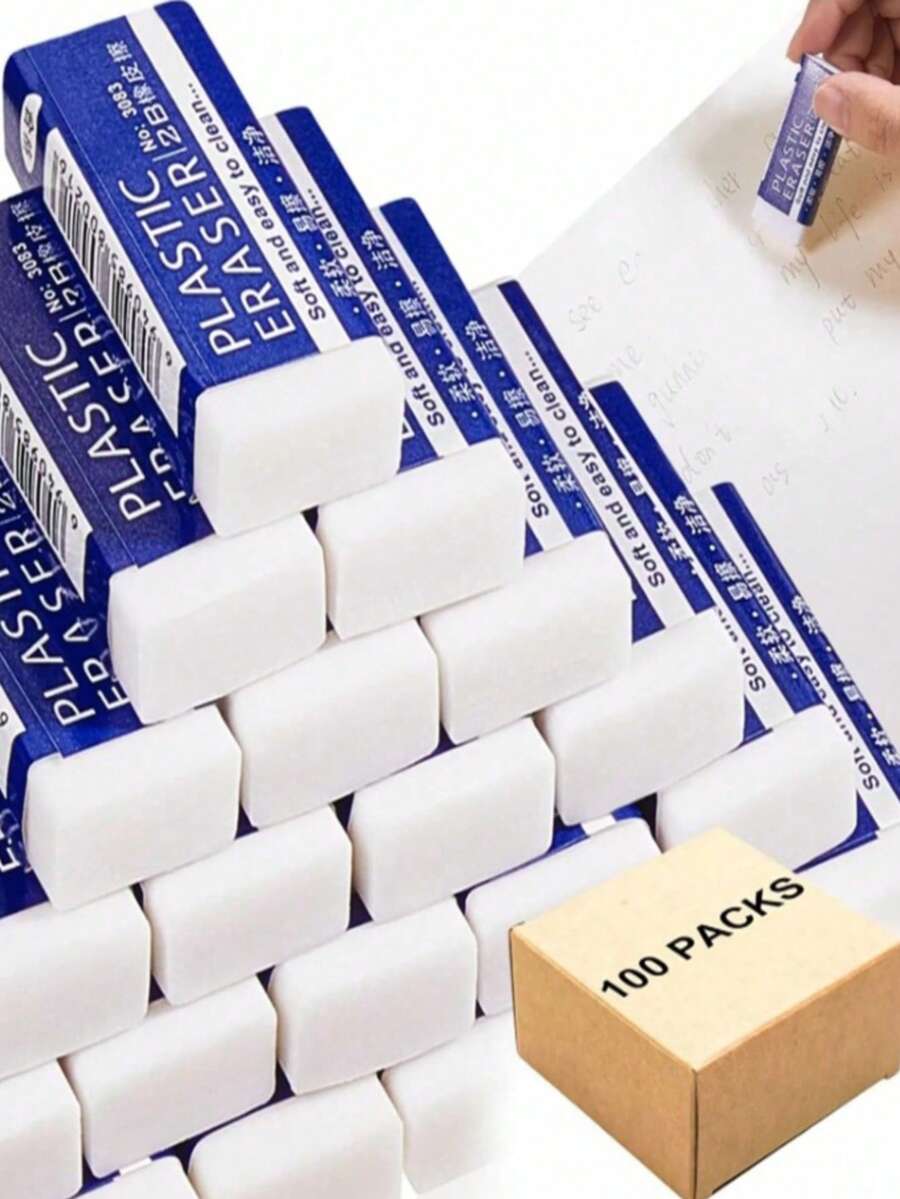 2 Stücke/10 Stücke weiße 2B Radiergummis, Schüler Prüfung Büro Skizze ...