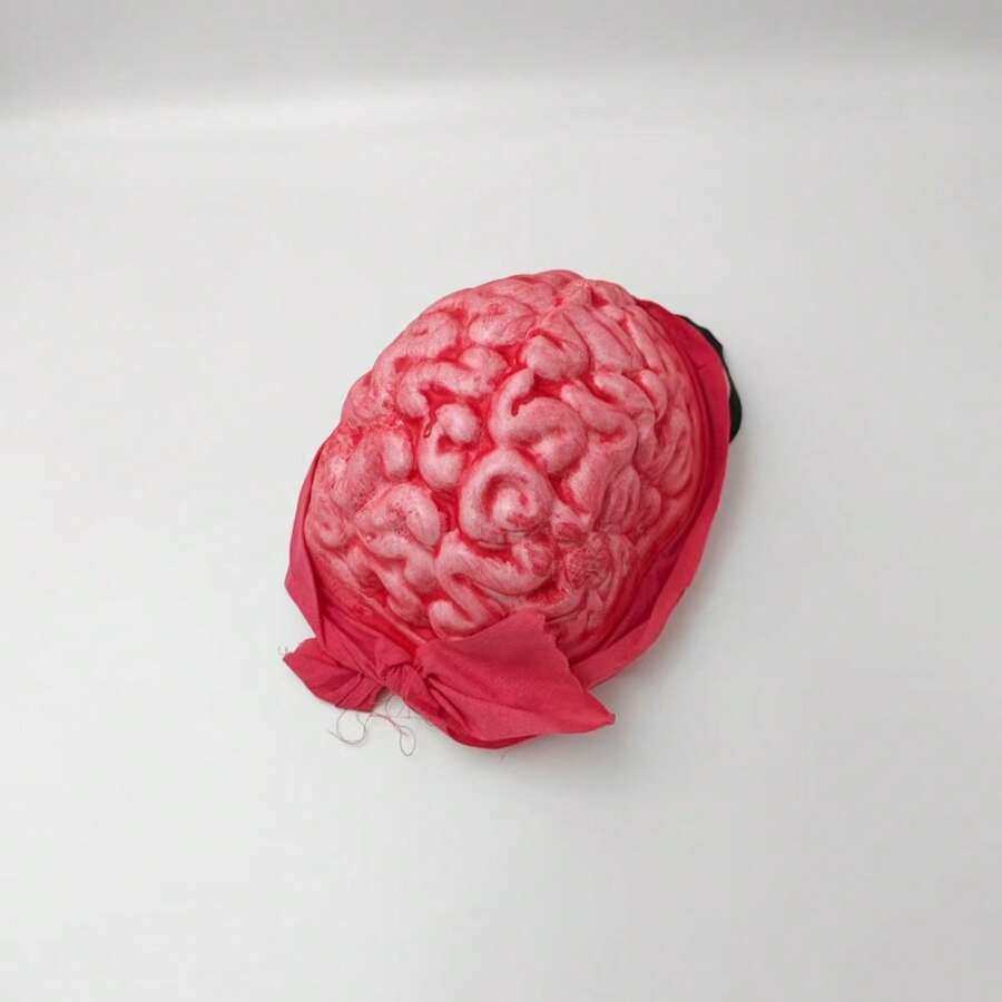 Halloween Brain Hat Weird Realistic Fake Red Brain Halloween Costume ...