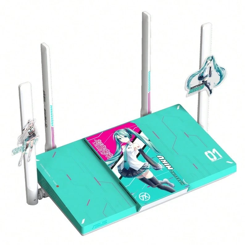 ASUS ASUS TUF Gaming Router 2 初音ミク エディション WiFi 7 ルーター、ゲーミング ワイヤレス ...