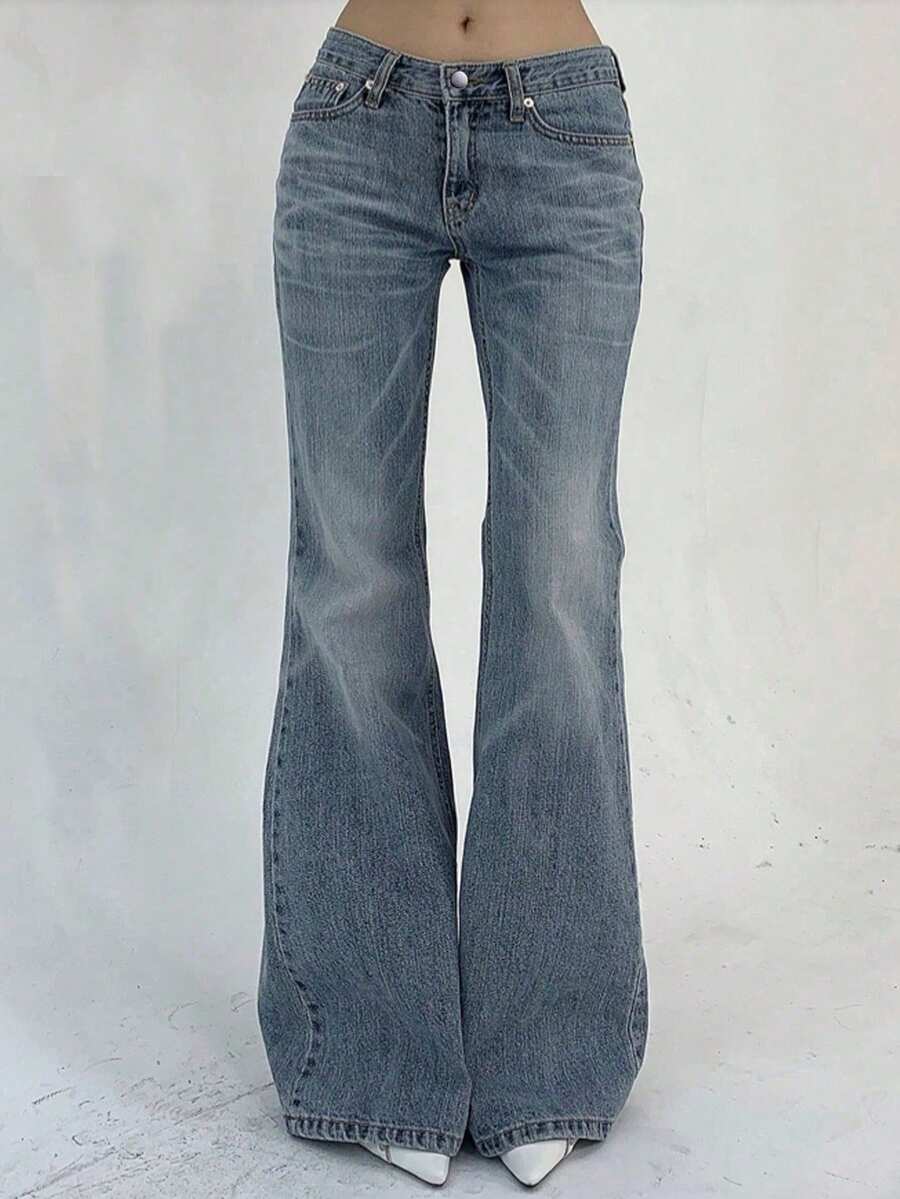 Teen Girl High Waist Flare Jeans With Slant Pockets | aktuelle Trends ...