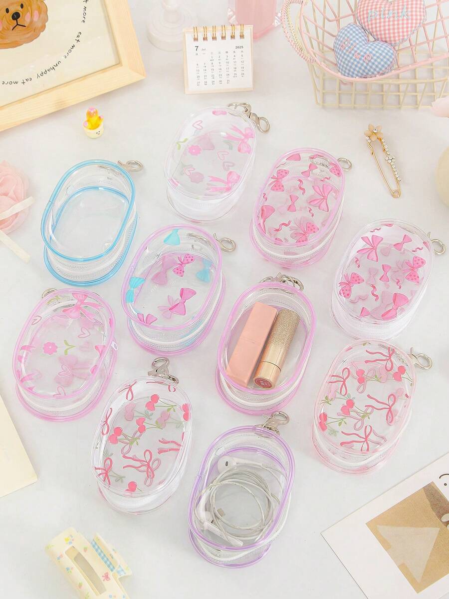 1 Piece Cute Transparent Lipstick Storage Bag PVC Waterproof Charger ...