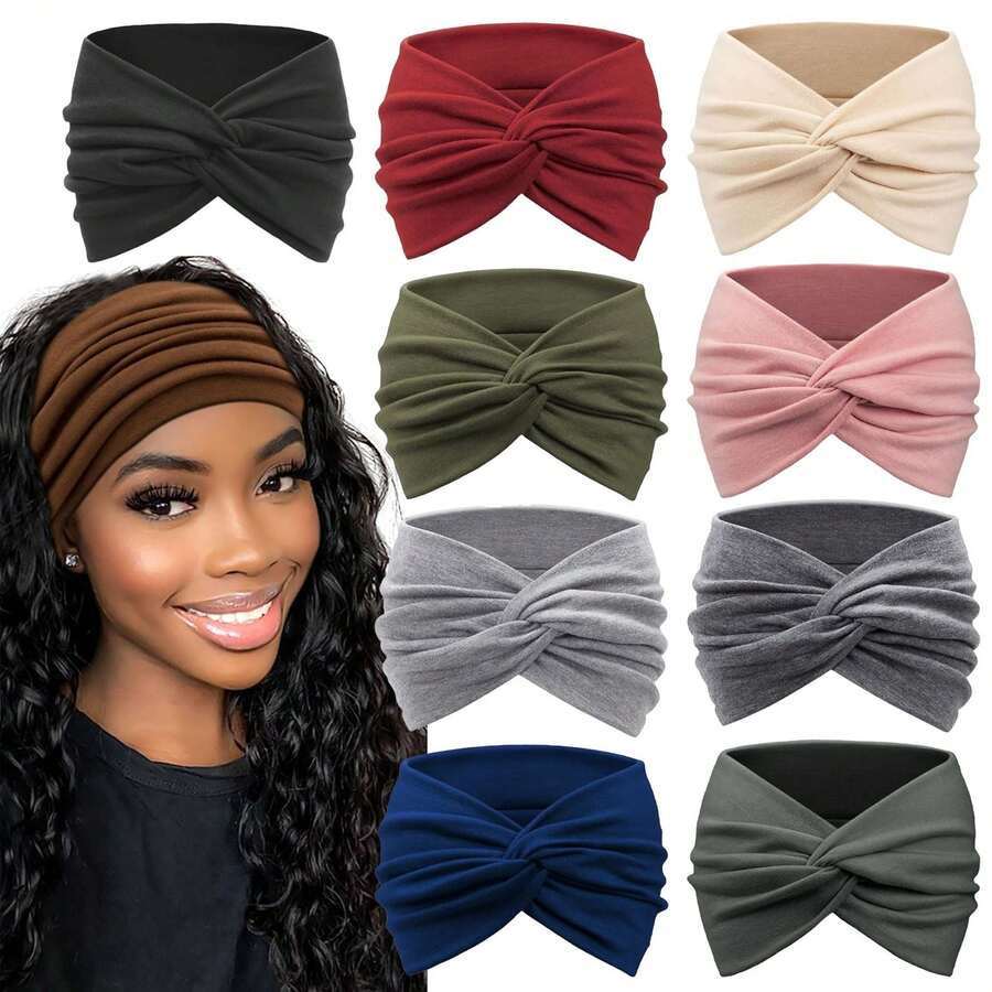 1pc Sports Headband Women's Wide-Brimmed Sweat-Absorbing Face Washing ...
