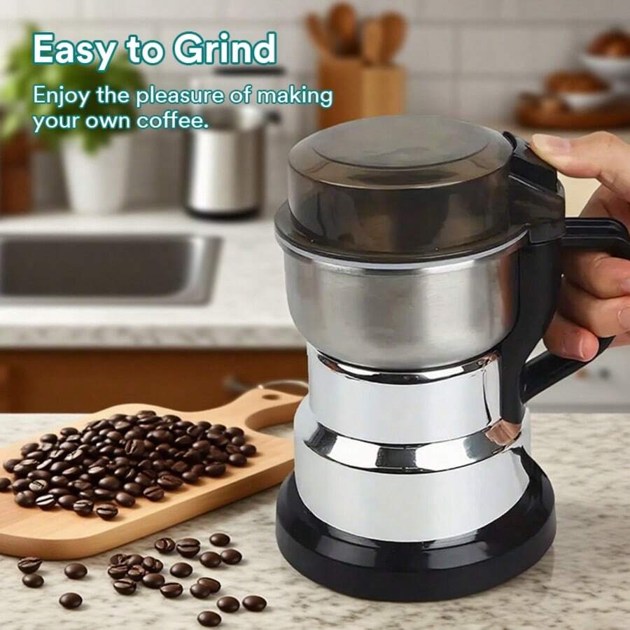 High Power Electric Coffee Grinder Kitchen Cereal Nuts Beans Spices ...