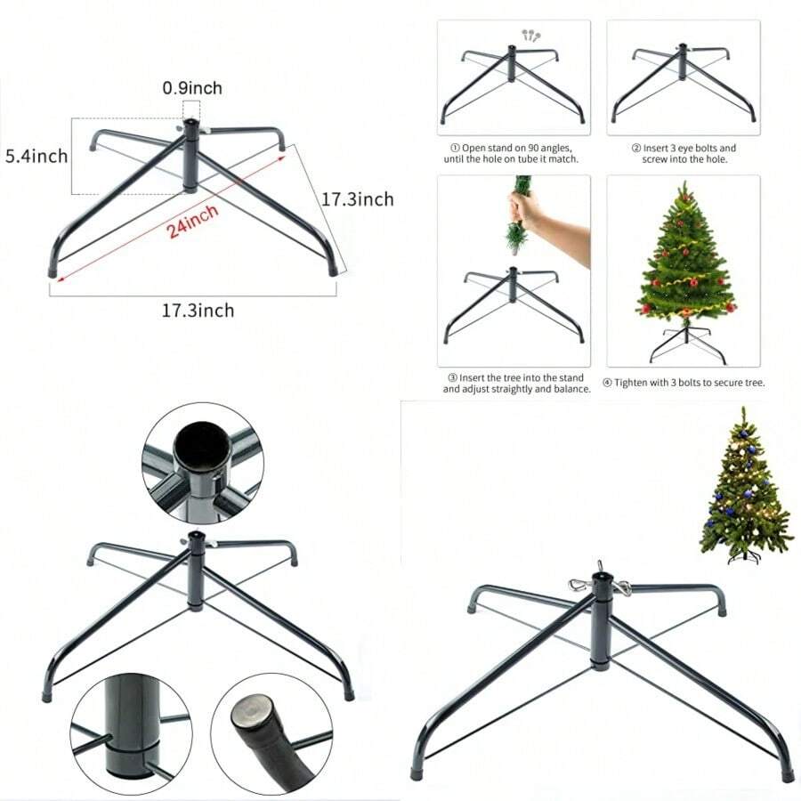 MX96 MNKXL 24 Inch Christmas Tree Stand For 4 To 10ft Christmas ...
