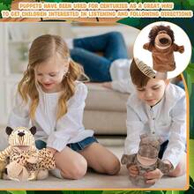 Pcs Hand Puppet Animal With Working MouthInch Animal Puppet Soft Plush ...