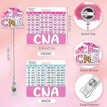 CNA Badge Reel And Buddy Pink Retractable ID Holder And Badge Buddy W ...