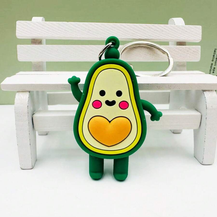 1pc Cartoon Avocado Keychain, Cute Car Key Chain, Backpack Pendant ...