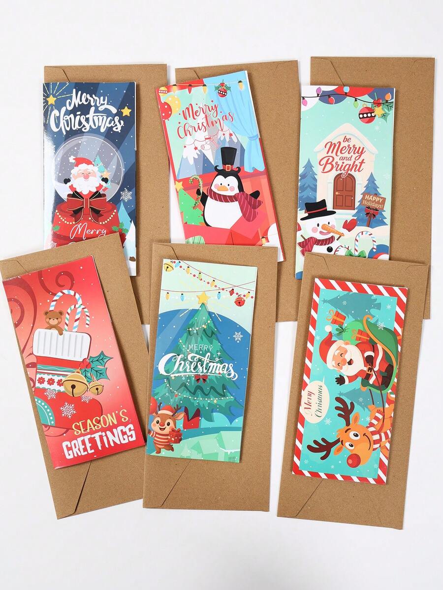 12sets Christmas Money Holder Cards With Envelope, Merry Christmas ...