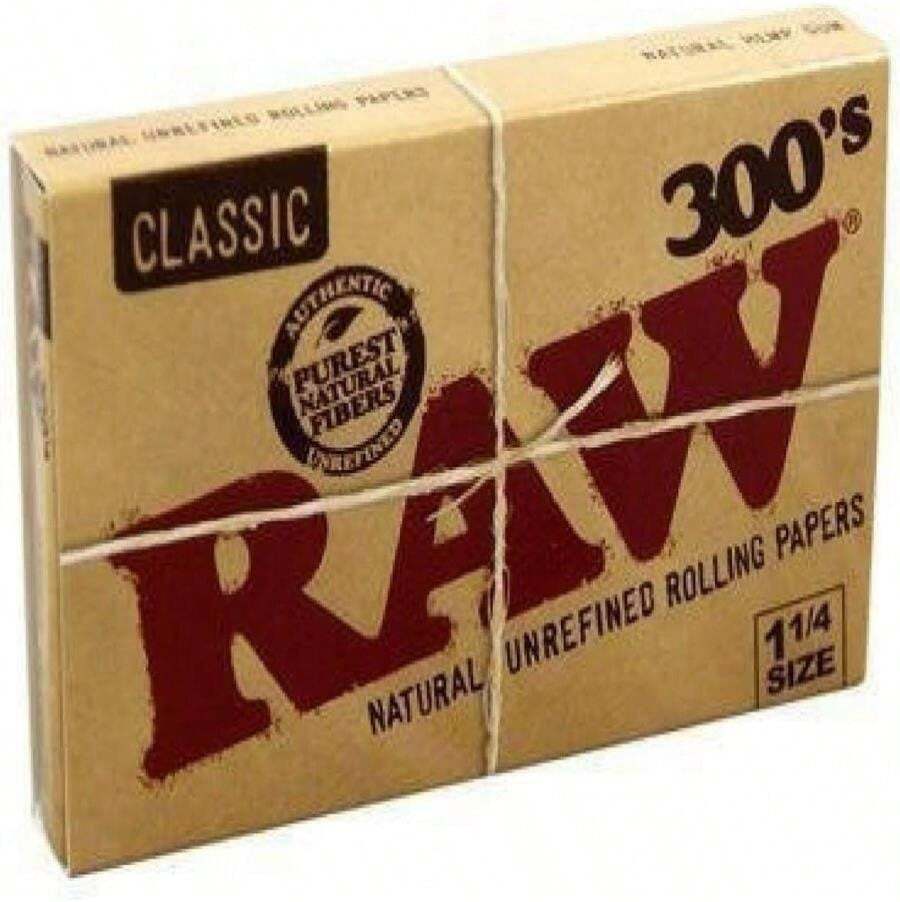 RAW 300 Classic 125 1 1_4 Size Rolling Papers, 300 Count (Pack Of 1 ...