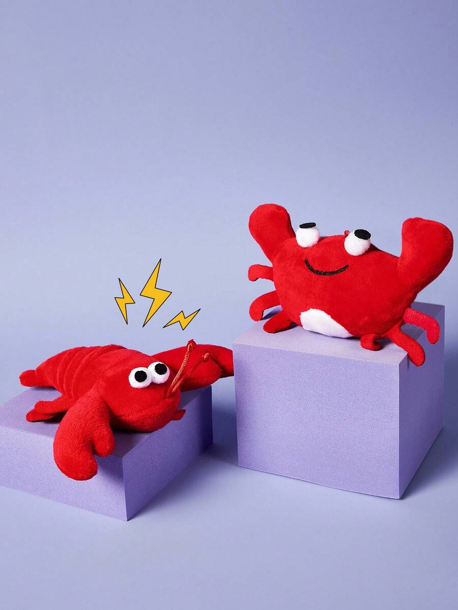 PETSIN 1pc Pet Crayfish Crab Plush Toy Plush Bite Dog Toy Marine Animal ...