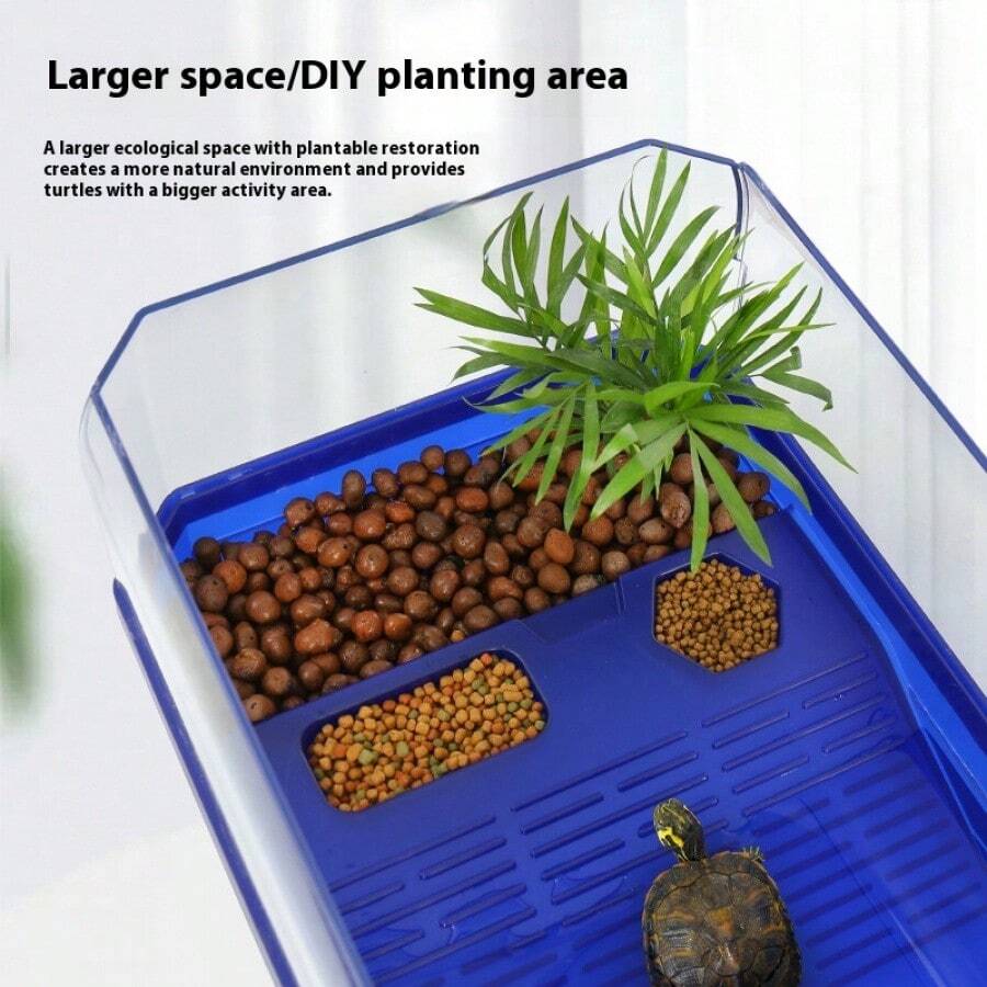 Small Home Turtle Tank, Brazilian Turtle Villa, Sunbathing Platform ...