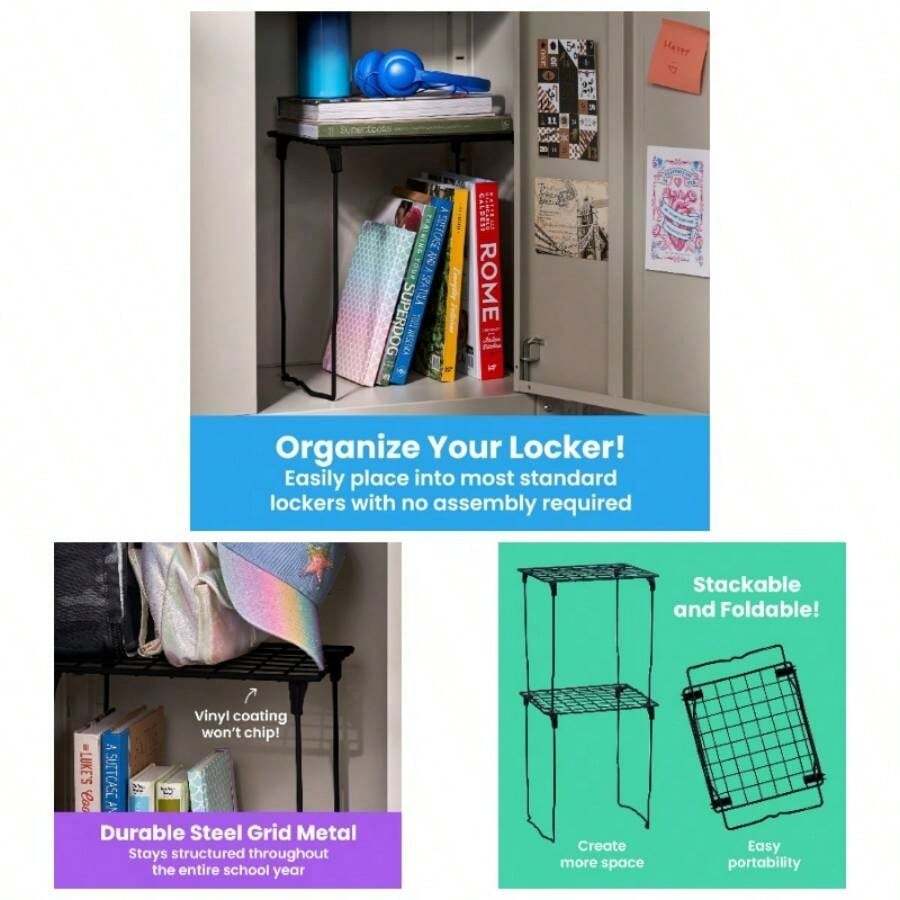 Stac - A - Shelf Locker Organizer Shelf, Stackable, Tall, Fits Standard ...