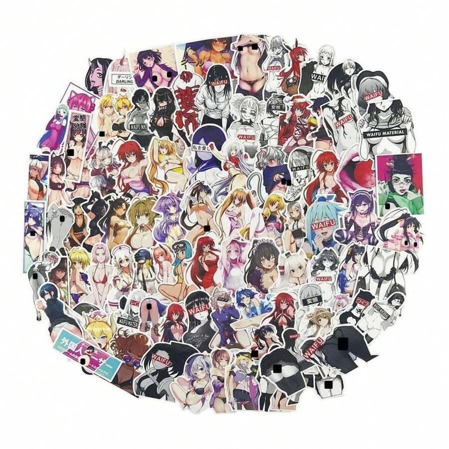 100pcs Sexy Anime Stickers Waifu Girl Women Explicit Beautiful Gorgeous ...