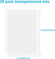 Inkjet Transparency Film, Printable Transparency Sheets, 25 Pack ...