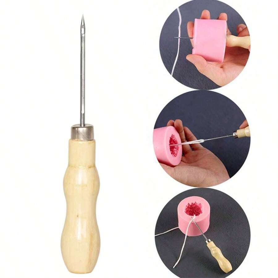 1/2pcs Leather Hand Stitching Awl Tool Leather Craft Hole Punch Tool ...