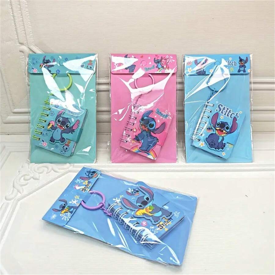 Disney Disney Random 1pc Stitch Keychain With A Mini Notepad And Sticky ...