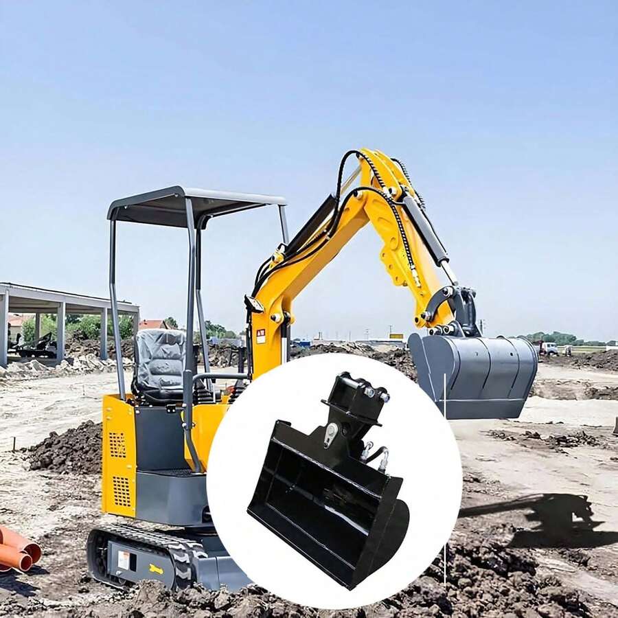 600mm Tilt Bucket Attachment For 1 Ton Mini Excavator With Hose ...