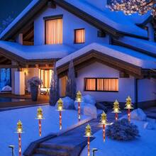 Estaca de luz solar navideña Hanna Roberts, set de 5 luces navideñas ...