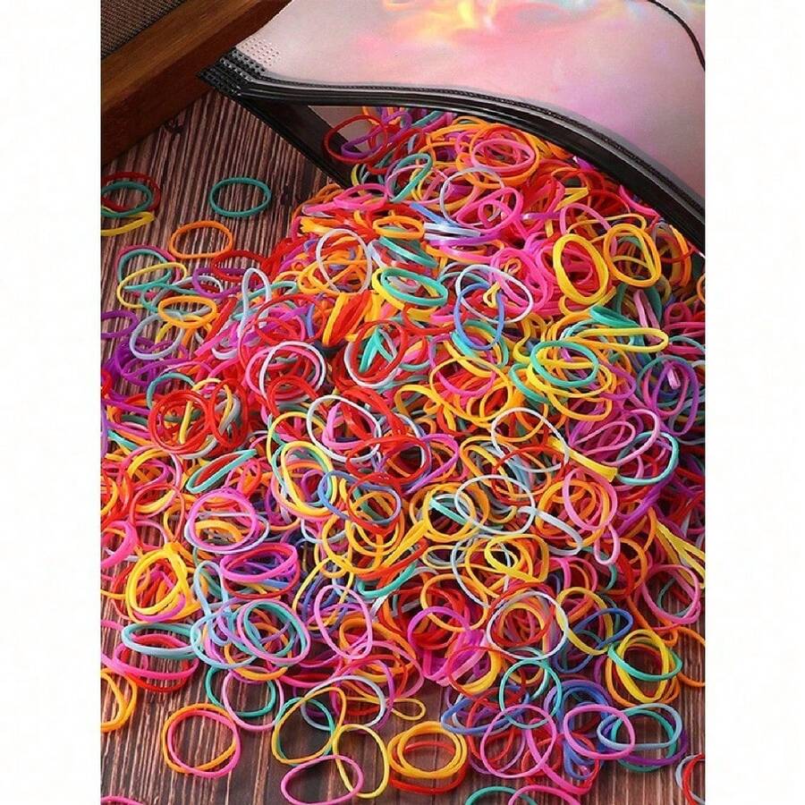 2000PCS Small-Size Ziplock Bag Packed Small Elastic Hair Bands High ...