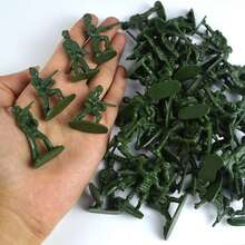 100 piezas Juego militar, Conjunto de figuras de soldados de plástico ...
