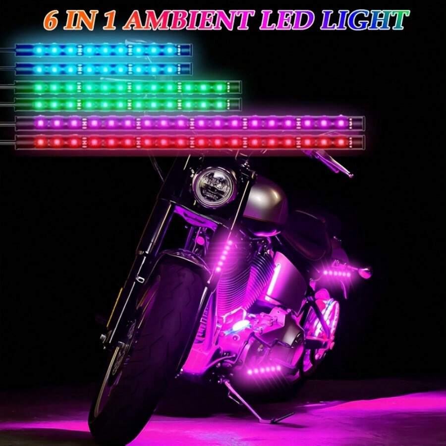 Motorcycle RGB LED Light Kit, App Controlled And Remote Controlled ...