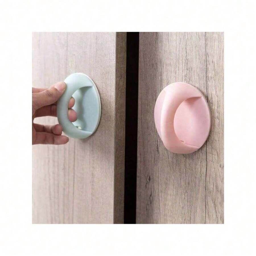 2 Count Round Self-Stick Instant Cabinet Drawer Handle Helper Auxiliary ...