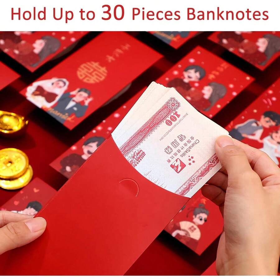Red Envelopes Wedding - 10 Pieces Lucky Money Envelopes With Wishes ...