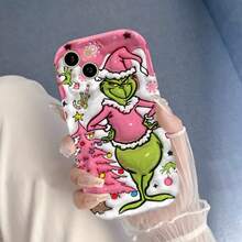 Pink Christmas Aesthetic Phone Case, Suitable For IPhone 11 12 13 14 15 ...