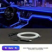1pc New Noiseless Car Interior Ambient Light, Smartphone APP Control EL ...