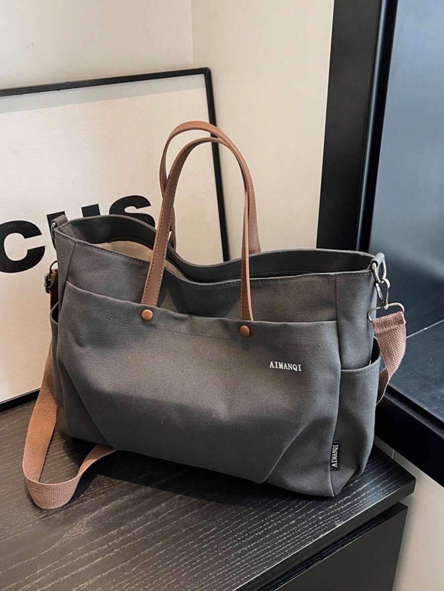 Large Capacity New Tote Casual One-Shoulder Briefcase Simple All ...