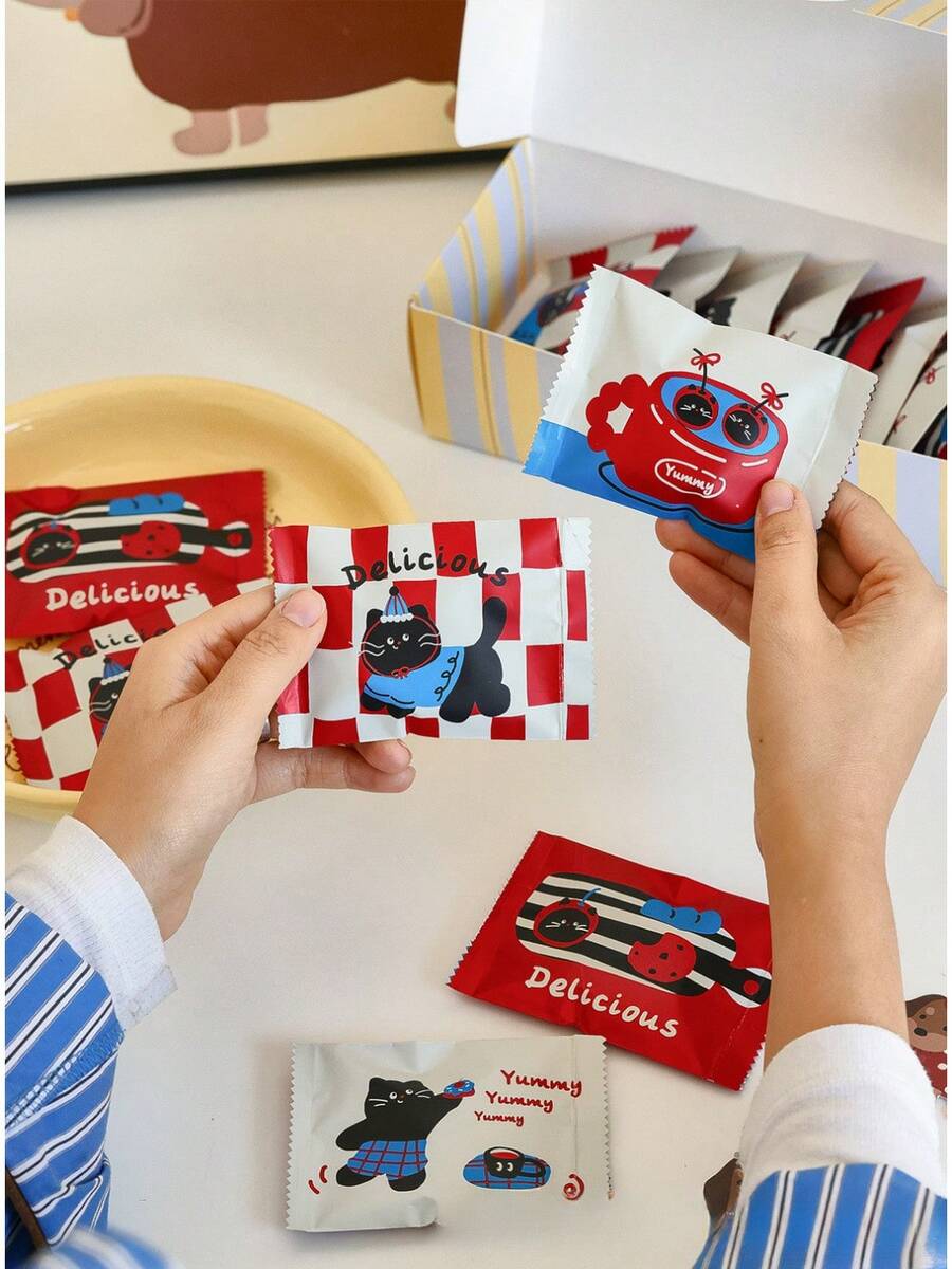 2025 Original Baked Desserts Little Greedy Cat Cookie Bags Plastic Bags ...