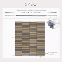 Adjustable Sliding Panel Track Window Blinds 45.8 86 W X 96 H ...