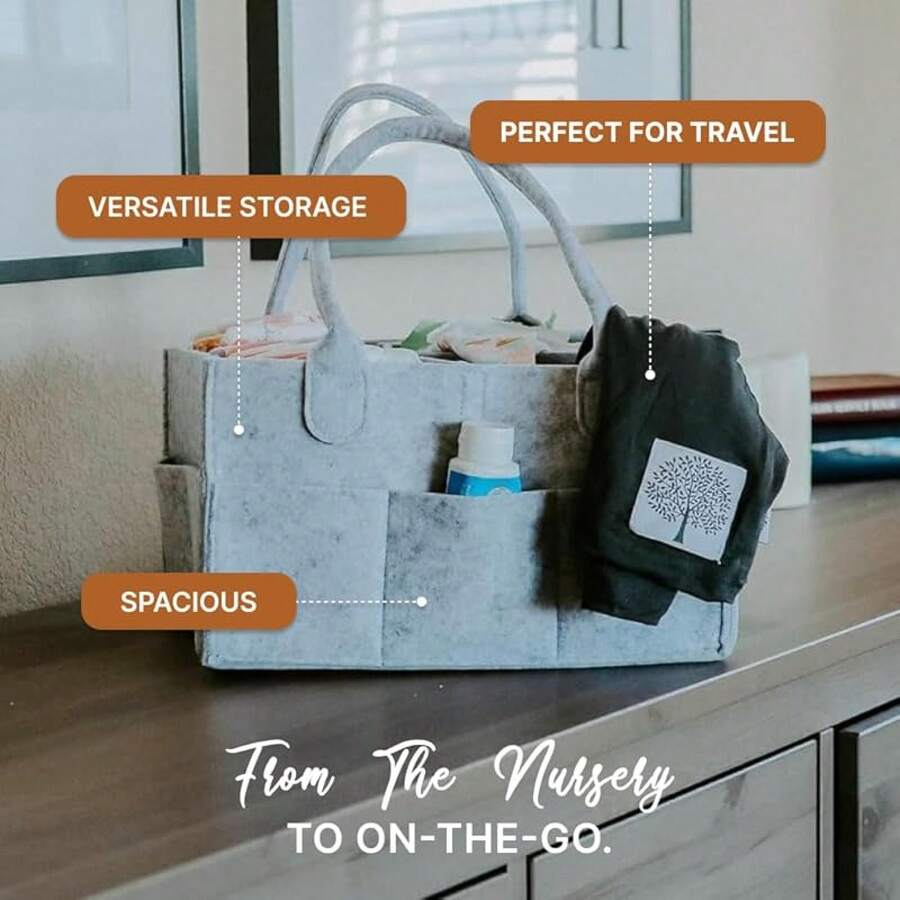 Parker Baby Diaper Caddy - Nursery Storage Bin And Car Organizer For ...