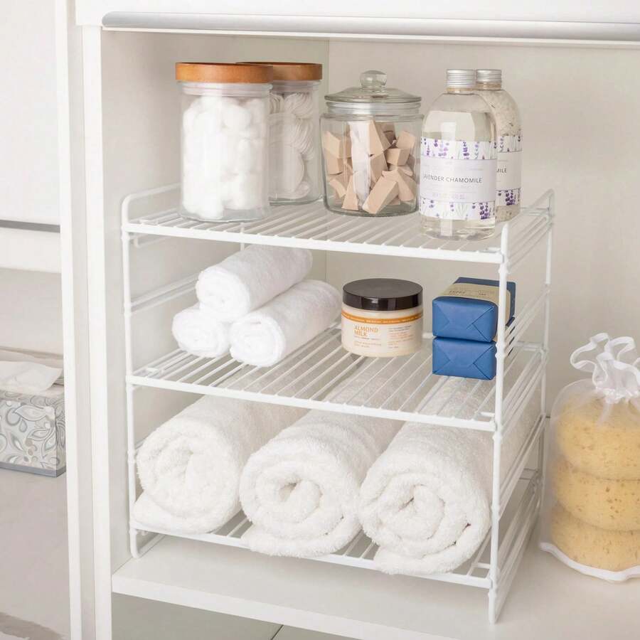 3-Tier Adjustable Storage Shelf, White | SHEIN USA