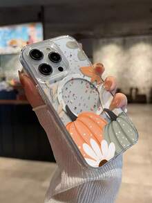 1 Stück modischer Herbst Polka Punkt Kürbis & Blatt Muster Magnetisches ...