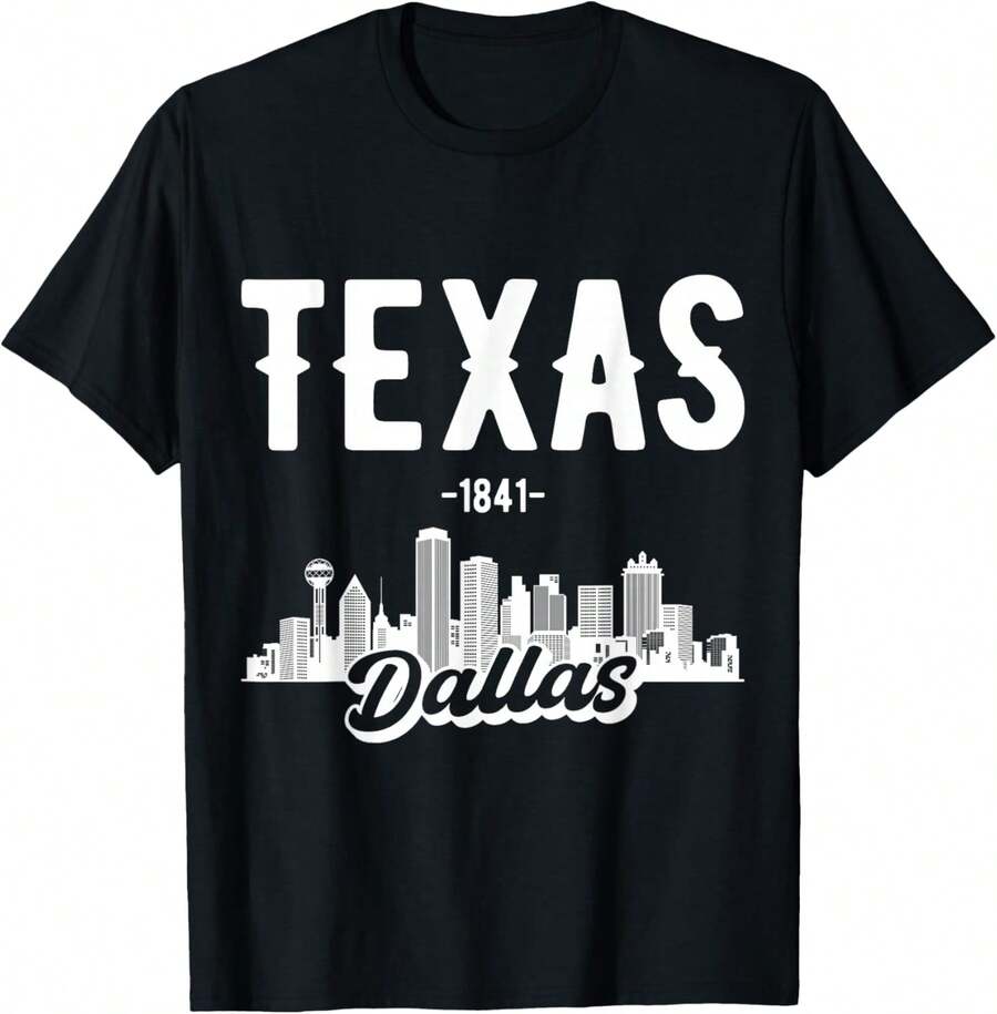 Dallas Texas Skyline T-Shirt | SHEIN USA