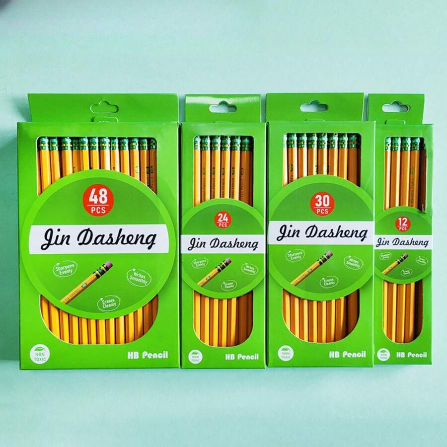 12ct Pencil Yellow: No. 2 Wood Cased Presharpened Pencils, 2.2mm Point ...