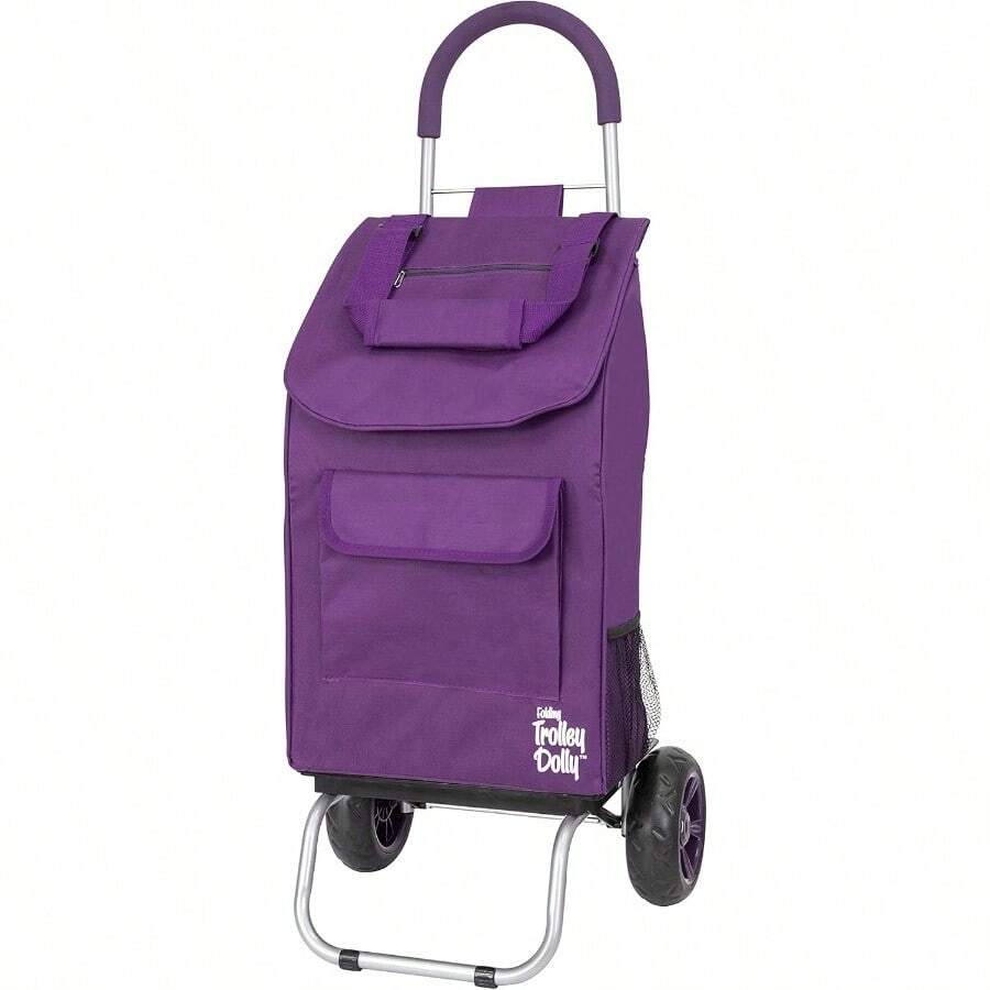 Trolley Dolly Carrito para Compra de comestibles Negro Sólido Púrpura 1 ...