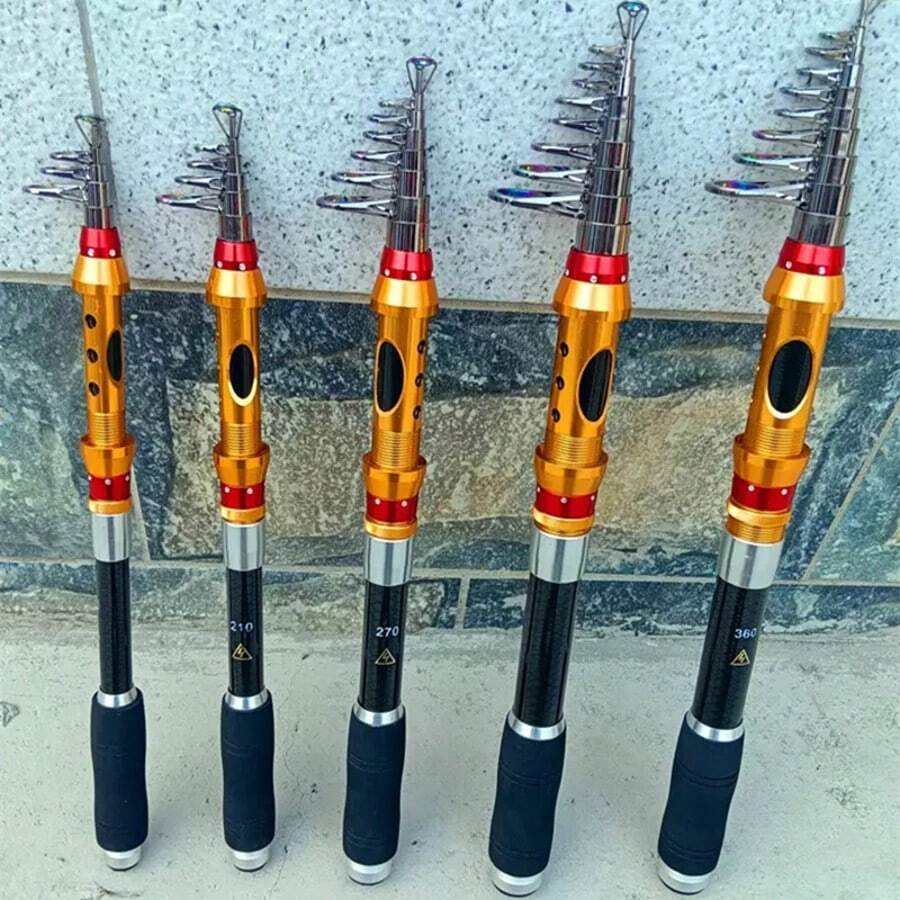 Easytoday 1.8M/5.9FT-3.6M/11.8FT Carbon Fiber Telescopic Fishing Rod ...