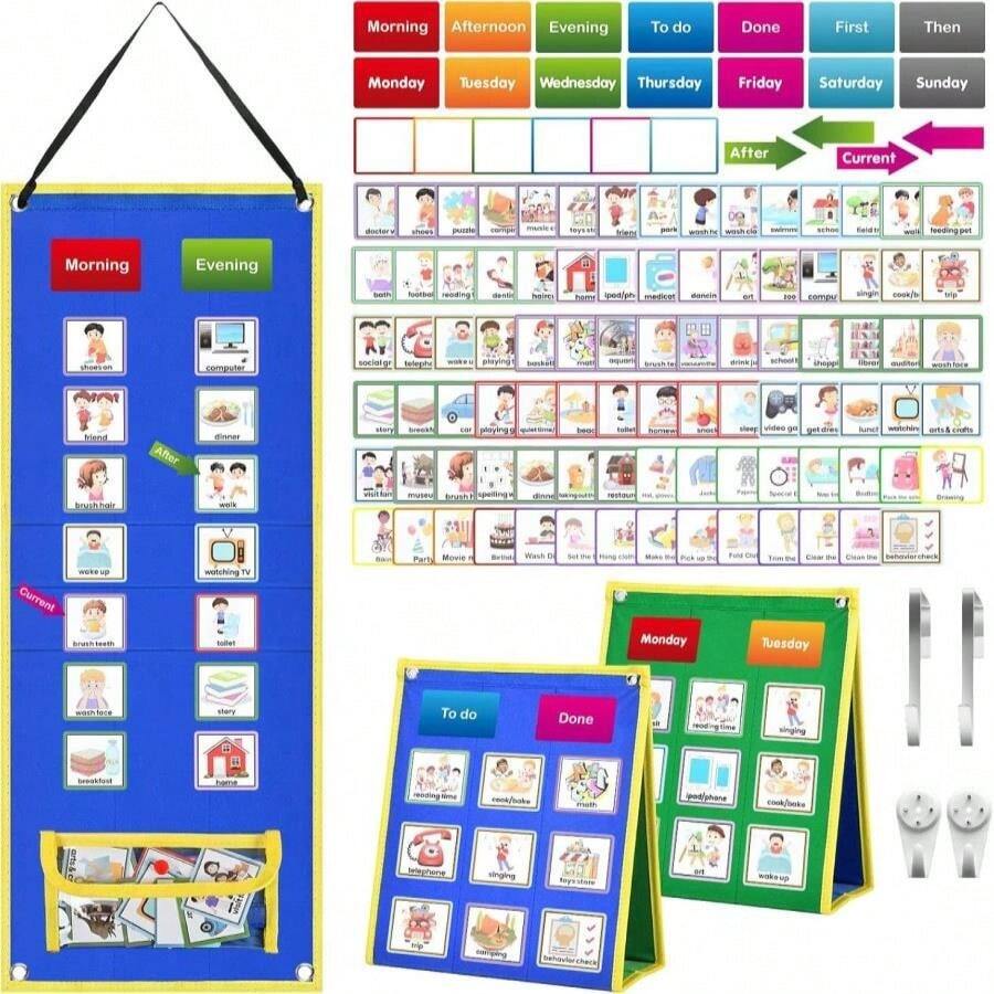 Calendario de programación visual para niños KIKIGOAL, tabla de rutina ...