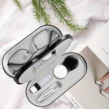 2-In-1 Dual Sided Contact Lens & Glasses Case With Built-In Mirror ...