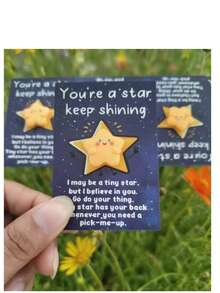 10pcs Charming Resin Star Carvings With Positive Encouragement 'You're ...
