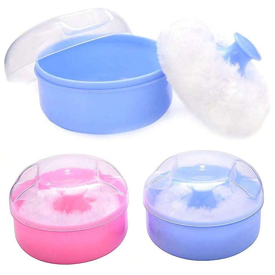 Powder Puff Set - Assorted Colors (Set Of 3) - Soft, Premium Fur ...