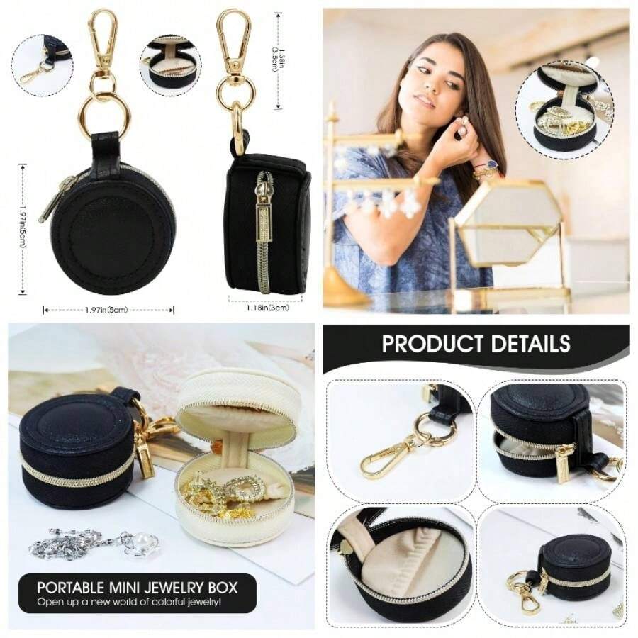 Portable Ring Keychain Holder Gym And Travel - White Jewelry Holder ...