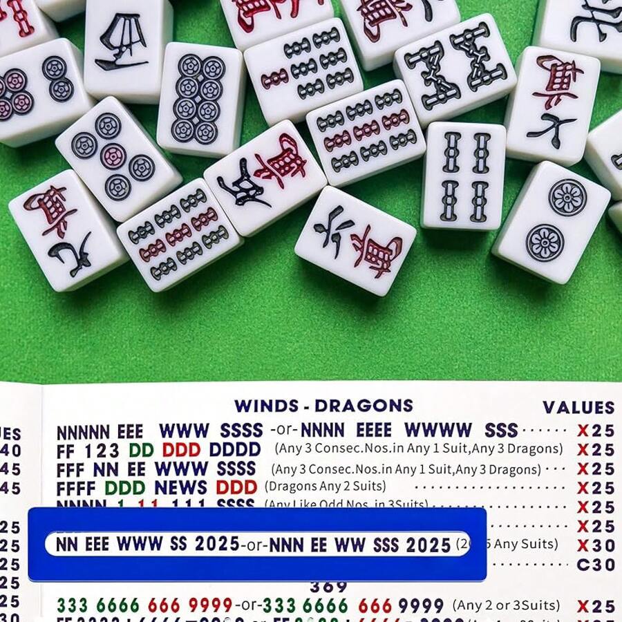 4 Pcs 2025 Mahjong Line Finder, Translucent Ruler For Mahjong Cards ...