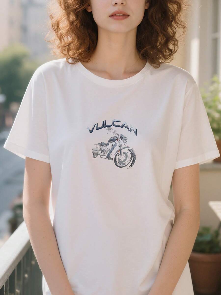 Street-Cruiser-Vulcan-Motorcycle-Design-T-Shirt | SHEIN UK